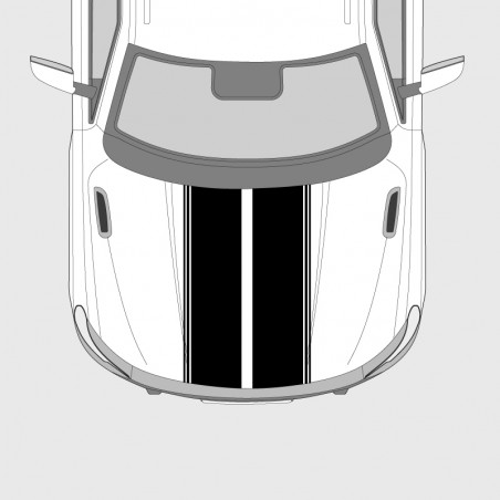 Double Adhesive Strip and Four Borders for Dodge RAM Hood