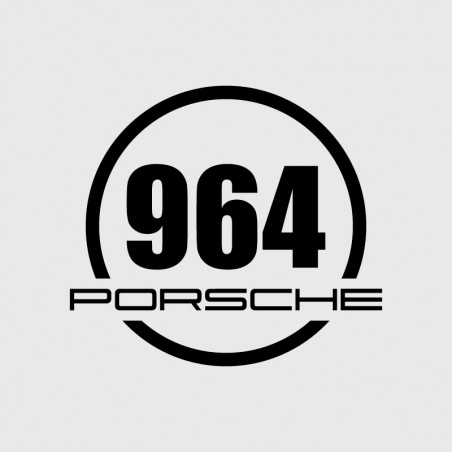 Adhesive Porsche 964 Round Logo Decal