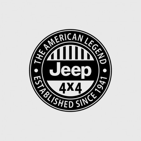 Adhesive American legend since 1941 logo one color decal for Jeep