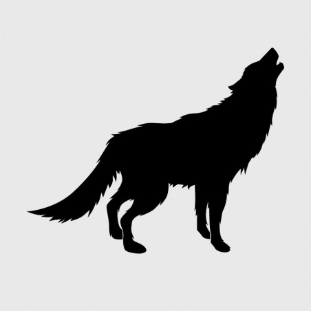 Adhesive Howling Wolf decal for Jeep