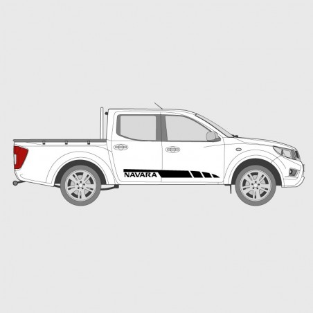 Adhesive Logo gradient strip for Nissan Navara side