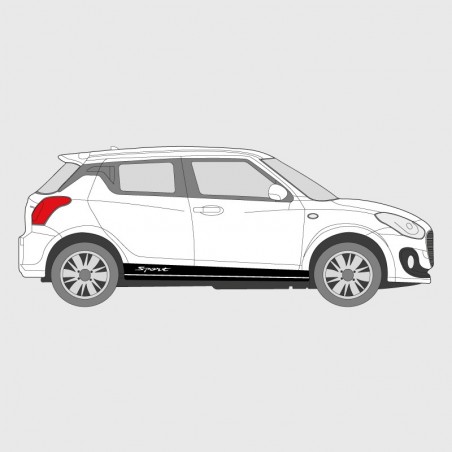 Adhesive Sport Strips for Suzuki Swift Side