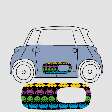 Space Invaders Stickers for Citroën AMI Door
