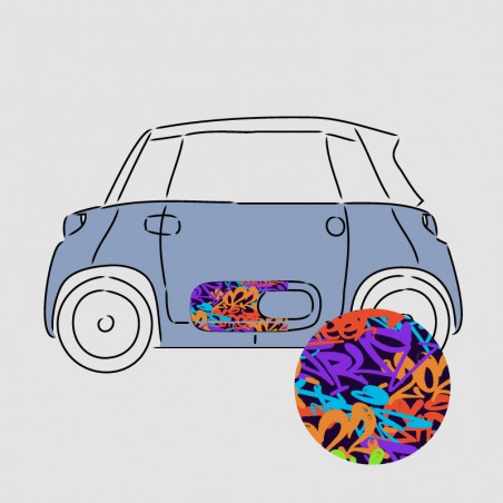 Cut Graffiti Door Sill Stickers for Citroën AMI